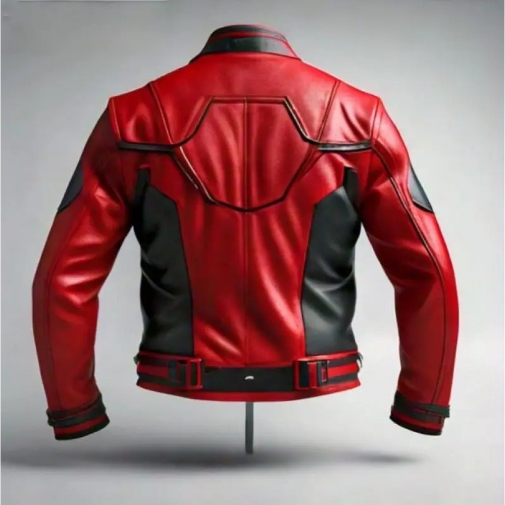 Deadpool And Wolverine 2024 Ryan Reynolds Leather Jacket - Deadpool-00
